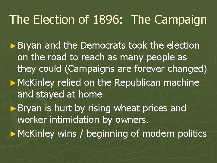 20 Political Realignments in the 1890 s 1877