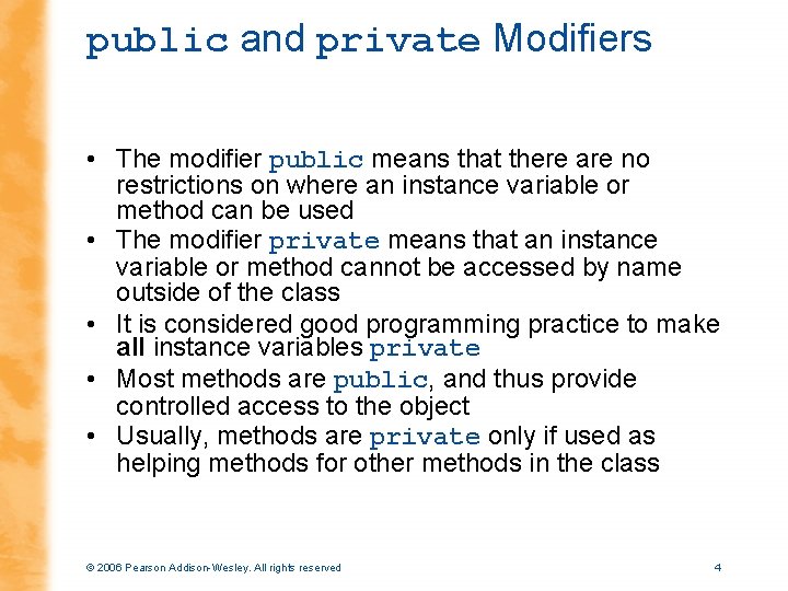 Chapter 4 Defining Classes I Slides prepared by