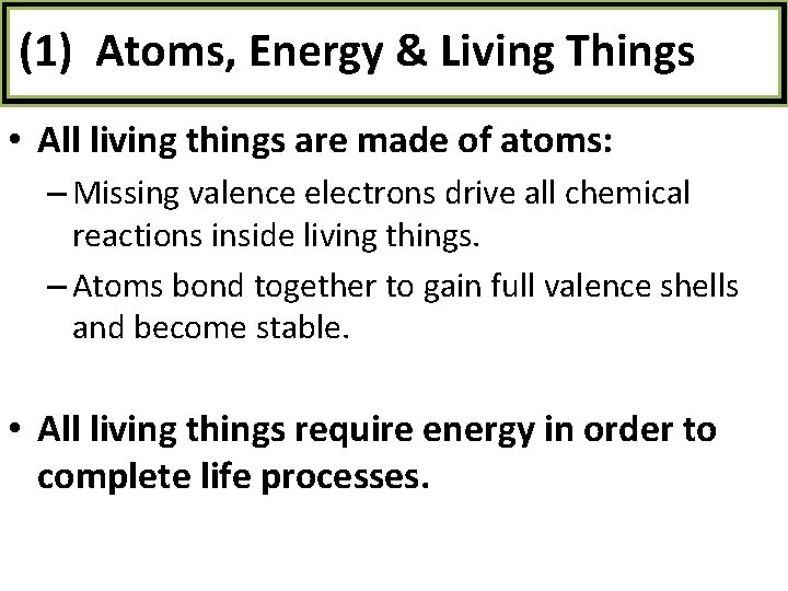 Unit 1 Notes Biological Elements Biomolecules 1 Atoms