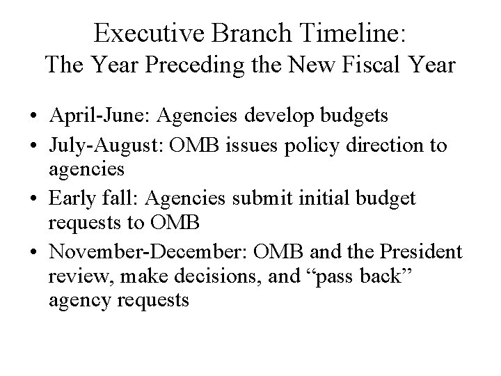 The Federal Budget How it is Supposed to