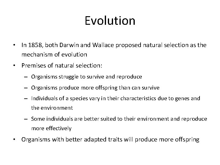 Chapter 3 Evolution Biodiversity and Population Ecology Evolution