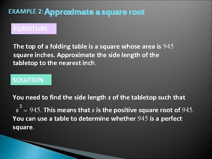 Algebra I 2 7 Square Roots Comparing Real