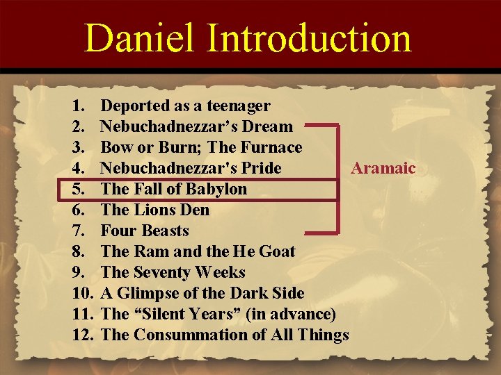 Daniel Chapter 5 Daniel Introduction 1 2 3