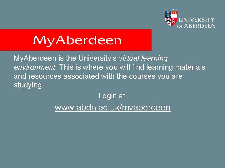 Welcome to Aberdeen Welcome to Computing Science College