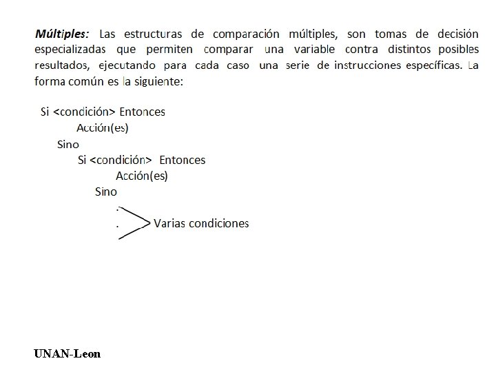 UNIDAD IV ESTRUCTURAS DE DESICIN LGICA Simple Doble