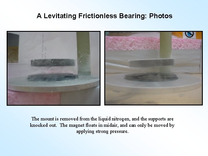 Constructing and Studying a Levitating Frictionless Bearing Ruth