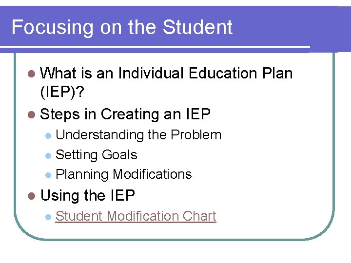 Teaching Students with Special Needs Understanding Their Needs