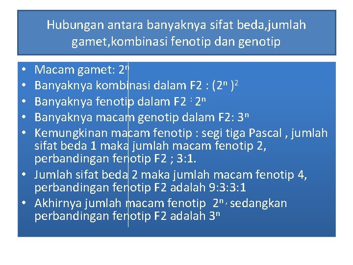 HEREDITAS DAN PENYIMPANGAN SEMU HUKUM MENDEL Created by