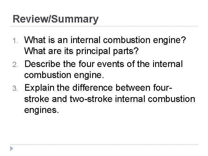Understanding Principles of Operation of Internal Combustion Engines