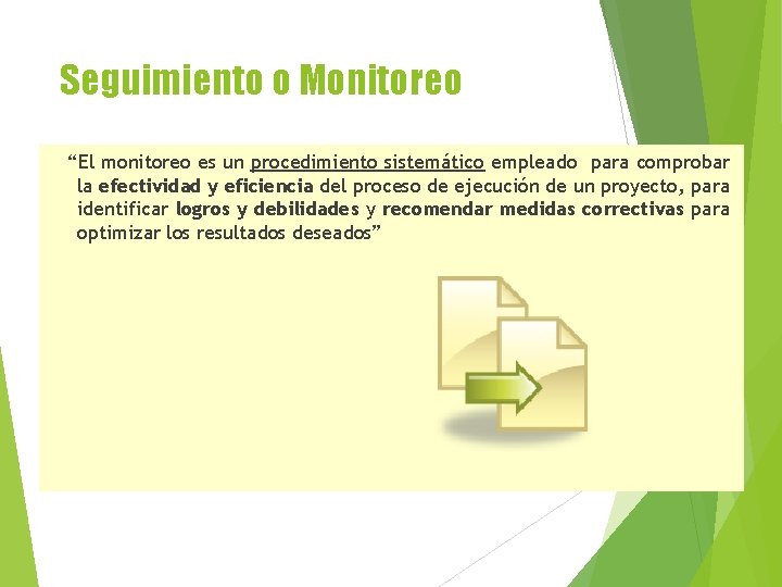 TEMA MONITOREO Y SEGUIMIENTO DEL PROYECTO NOMBRE DE