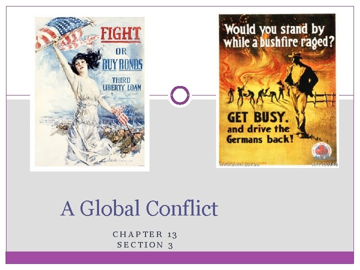 A Global Conflict CHAPTER 13 SECTION 3 Main