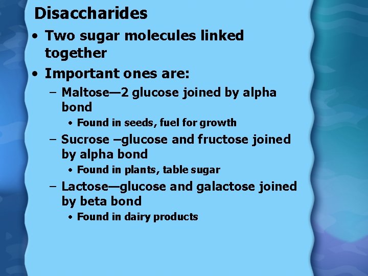 Carbohydrates Sweets Pasta Fiber Carbohydrates Simple and Complex