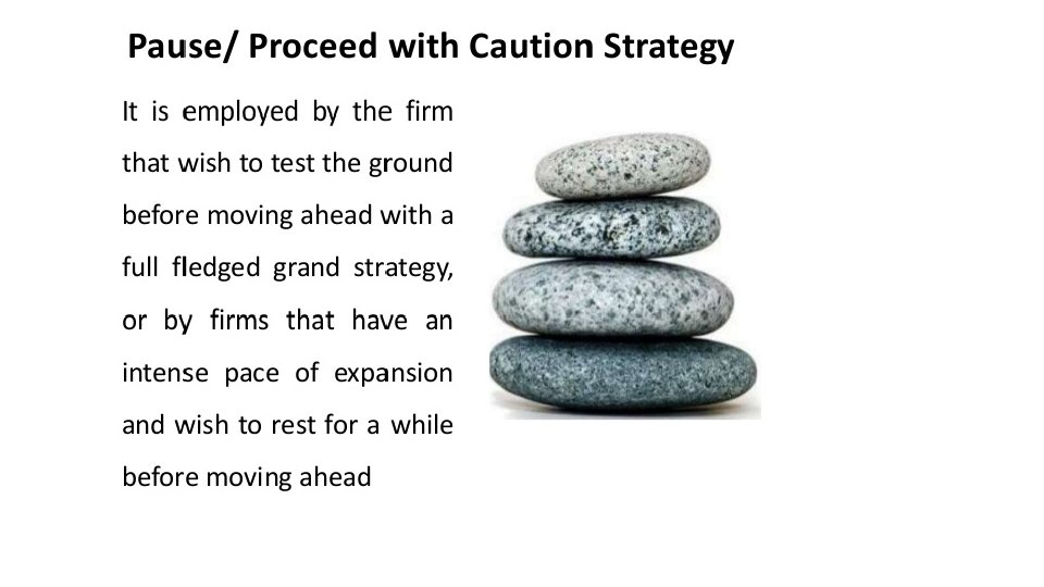 CHAPTER 05 B CORPORATE STRATEGY Stability Strategy PauseProceed