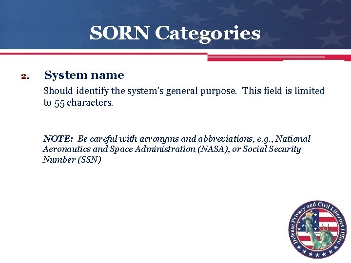 System of Records Notice SORN Basics Do D