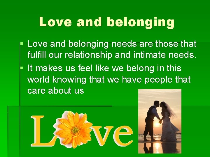 Abraham Maslows theory of hierarchy of human needs