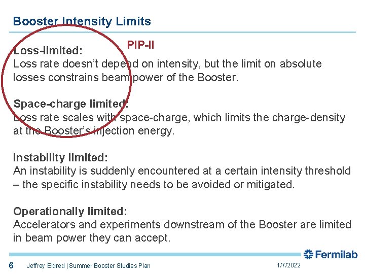 Summer Booster Studies Plan Jeffrey Eldred Proton Source