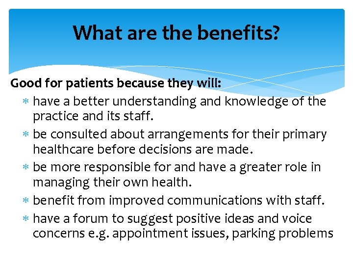 Patient Engagement with their GP Practice Leven Beeford