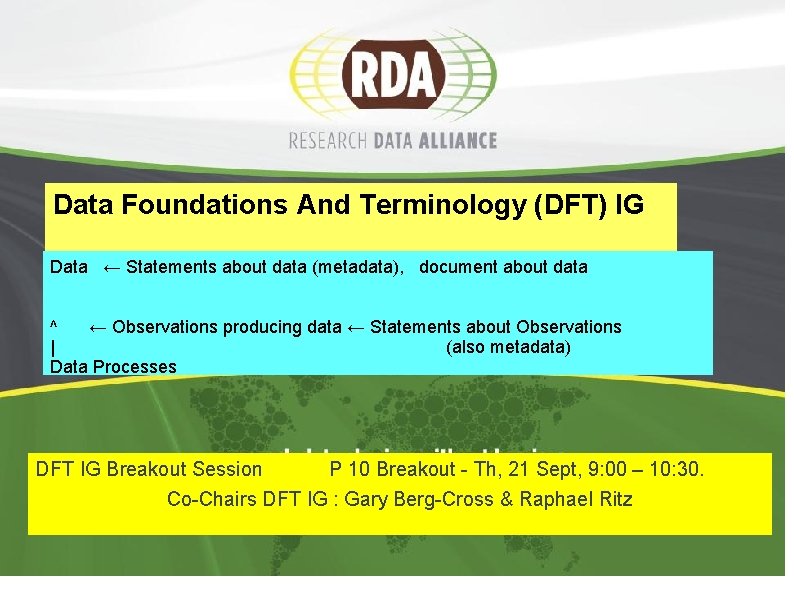 Data Foundations And Terminology DFT IG Data Statements