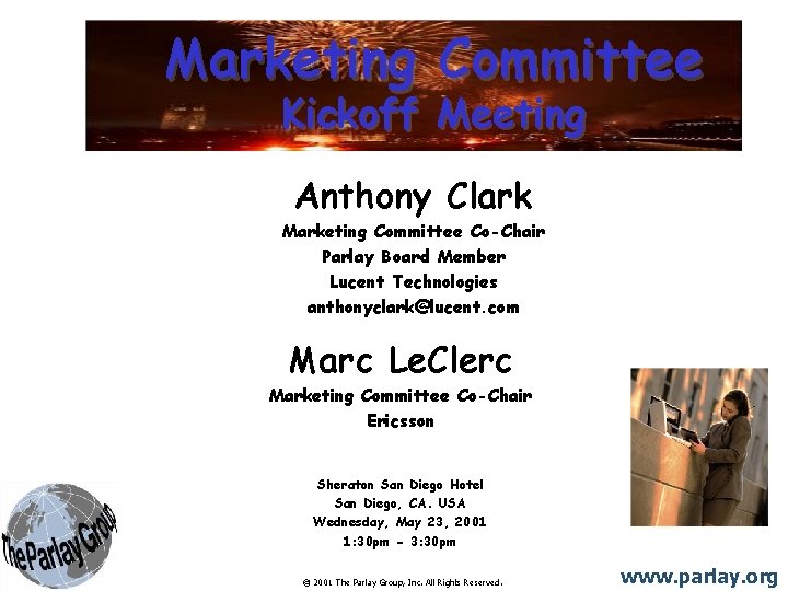 Marketing Committee Kickoff Meeting Anthony Clark Marketing Committee