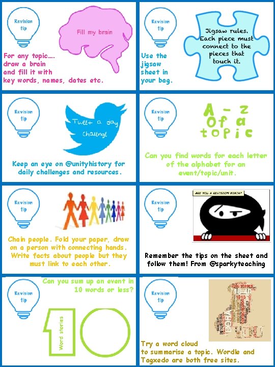 For any topic draw a brain and fill