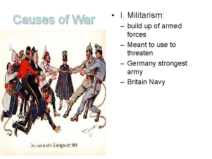 World War I Causes of War I Militarism