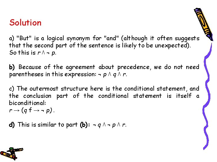 Discrete Math Logic Exercise 8 Exercise Let p