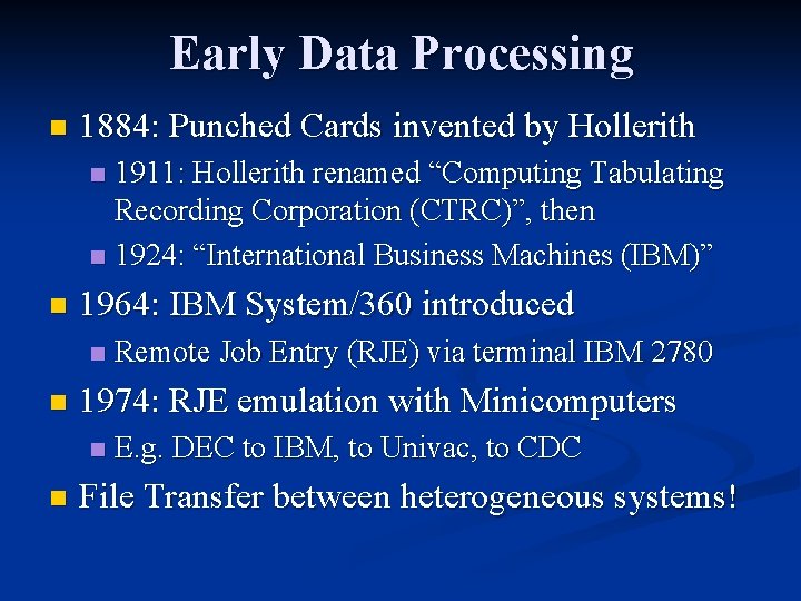 Networking vor dem Internet Alex Zwahlen HB 9