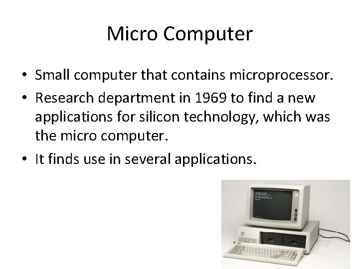 Computer Classification Kylia Ivory Mainframe A high speedcomputer