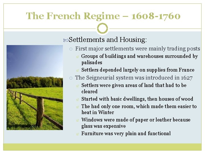 Culture and Currents of Thought HISTORY OF QUEBEC