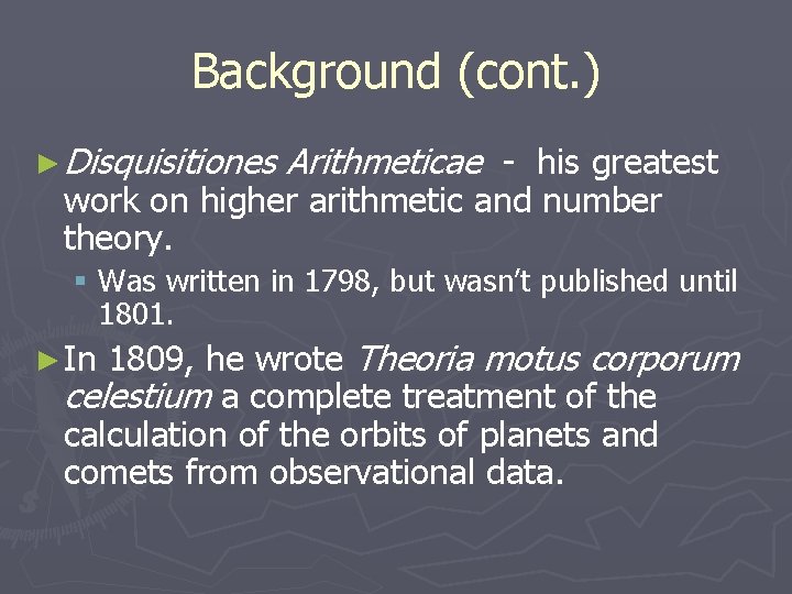 Johann Friederich Carl Gauss Quadrature By Derek Picklesimer