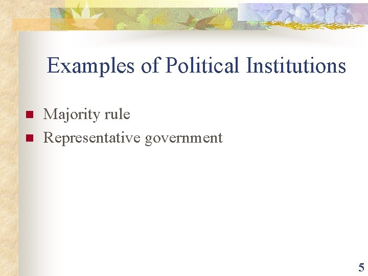 Chapter 1 Individuals and Government 1 Public Finance