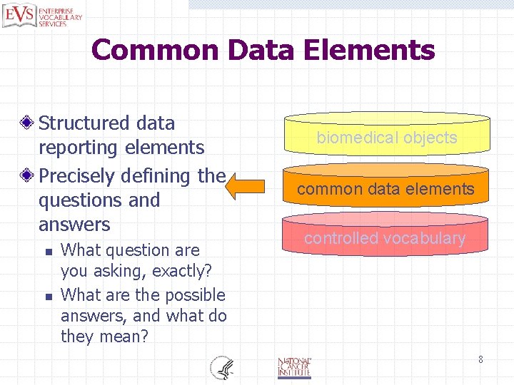 NCI Enterprise Vocabulary Services EVS and Semantic Integration