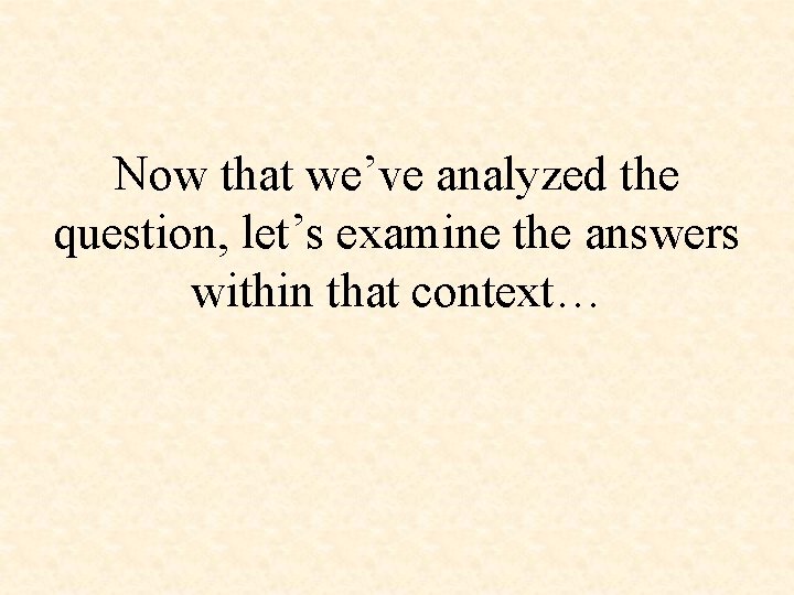 Review Power Point 1 Strategies for Multiple Choice