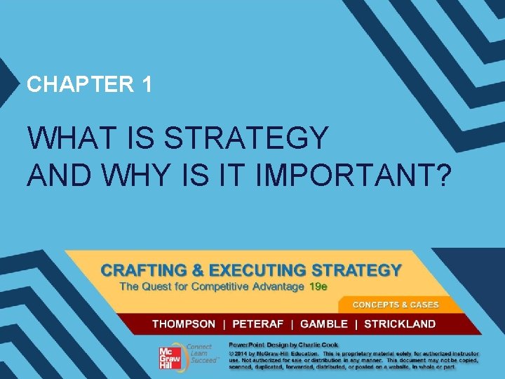CHAPTER 1 WHAT IS STRATEGY AND WHY IS
