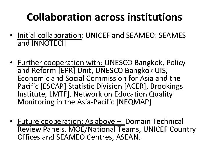 Southeast Asia Primary Learning Metric SEAPLM OVERVIEW SEAMEO