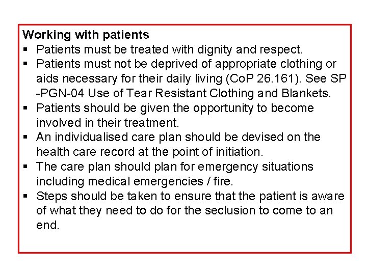 Appendix 1 Seclusion and Longterm Segregation Awareness Training