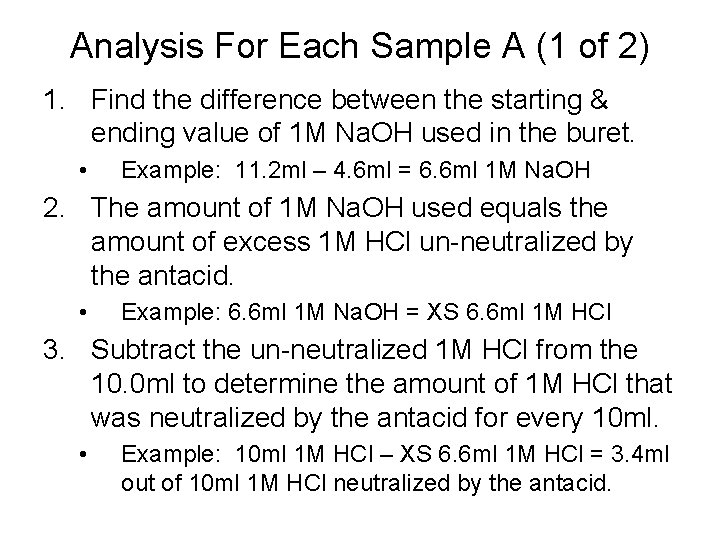 Antacids Titration Lab Teacher Preparation 1 2 3