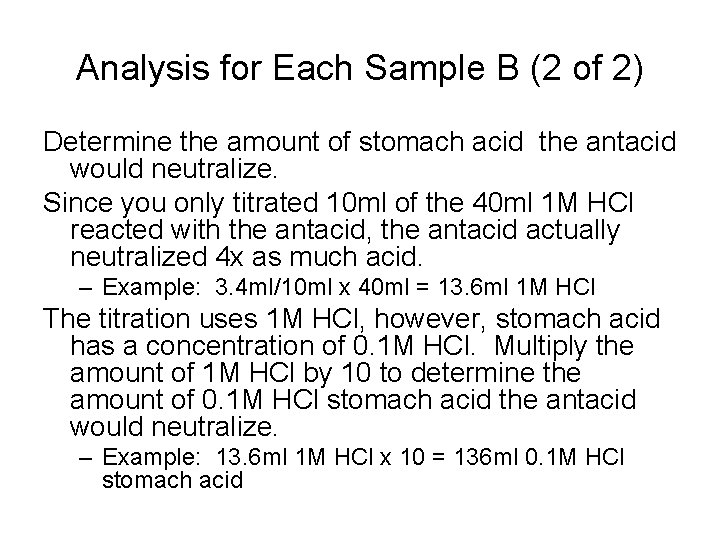 Antacids Titration Lab Teacher Preparation 1 2 3