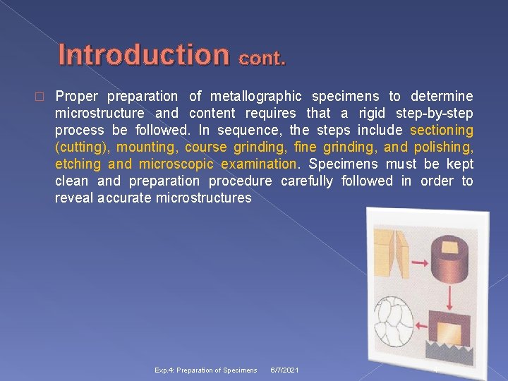 Preparation of Specimens for Metallographic Examination Exp 2