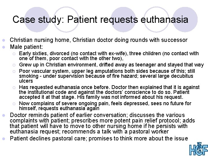 Christian Medical Ethics A basic exploration of fundamental