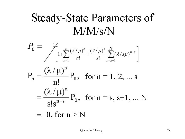 BirthAndDeath Processcont l Finding Steady State Process State