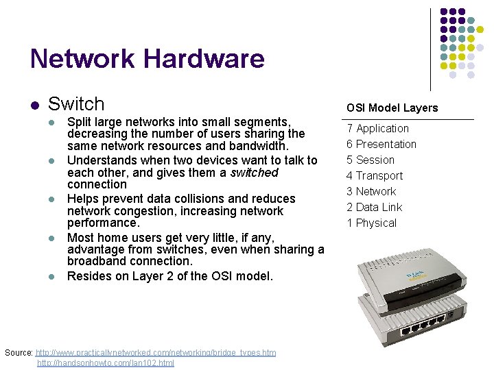 Basic Networking Hardware IMT 546 Group 2 David
