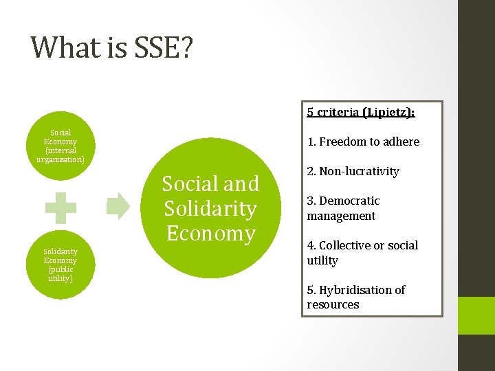 SSE as a Transitional Path Towards a Degrowth