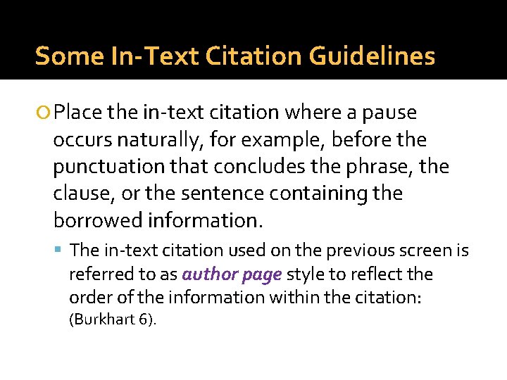 Writing 101 A Brief Introduction to Intext Citations