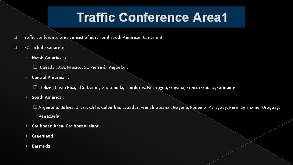 Global Indicator IATA Traffic Conference Area World Geography