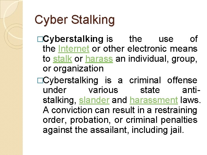 Introduction to Cyber Laws Unit 5 Types of