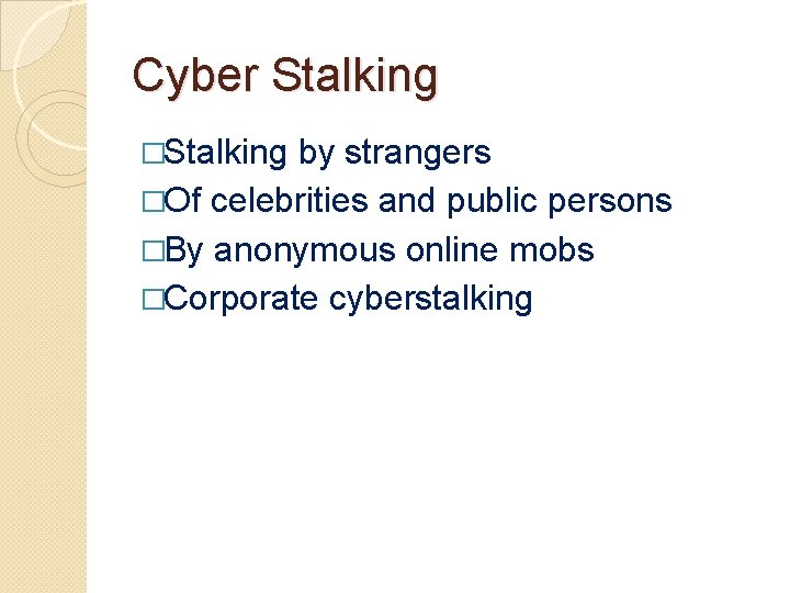 Introduction to Cyber Laws Unit 5 Types of