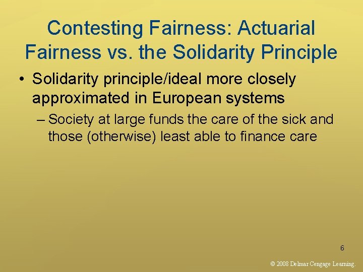 Chapter 1 Values in Health Policy Understanding Fairness