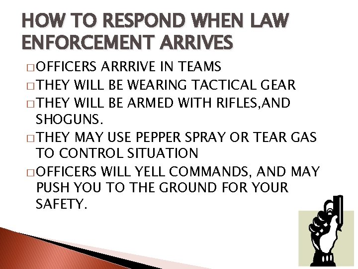 ACTIVE SHOOTER HOW TO RESPOND AND PLAN TO
