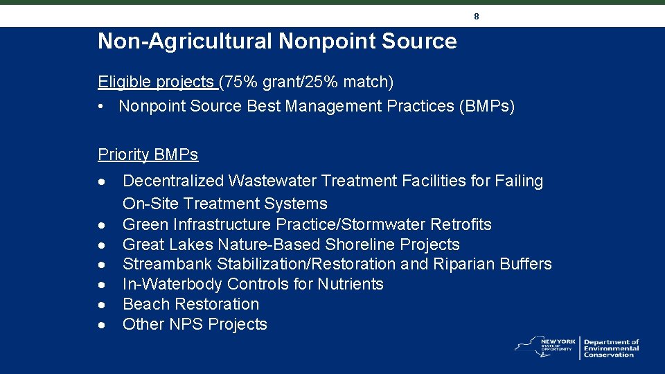 1 Water Quality Improvement Projects and Engineering Planning